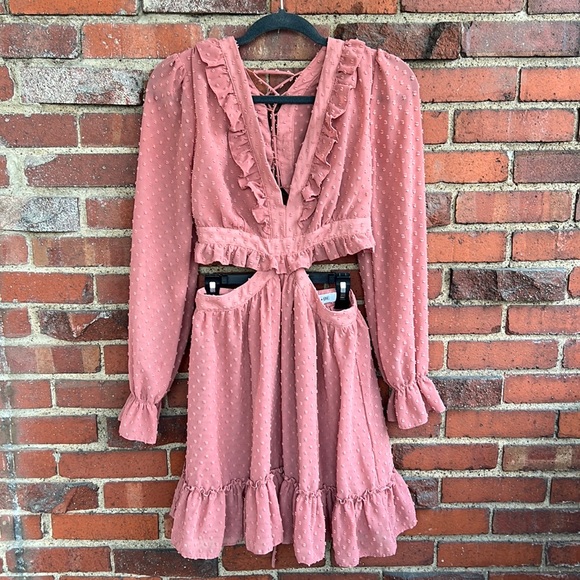 DO+BE | Dresses | Dobe Ruffle Lace Up Back Dress | Poshmark